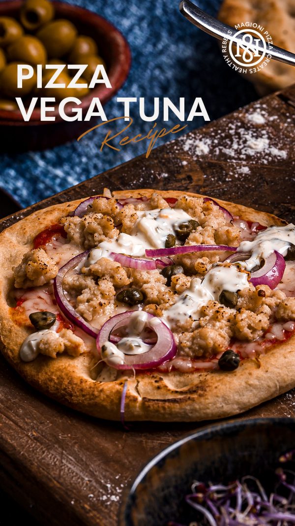 Pizza met vegetarische tonijn - Magioni