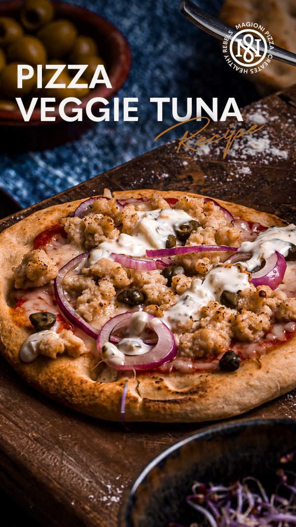 Pizza met vegetarische tonijn - Magioni